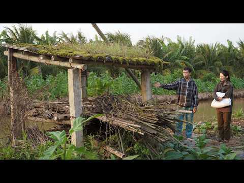 The homeless girl was fortunate enough to be lent a house and a piece of land by a kind person.