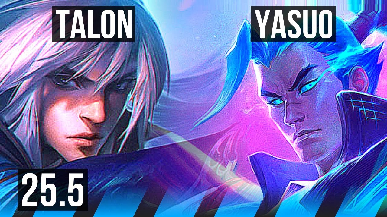 TALON vs YASUO (MID) | 14/2/8, Legendary | KR Diamond | 25.5 - YouTube