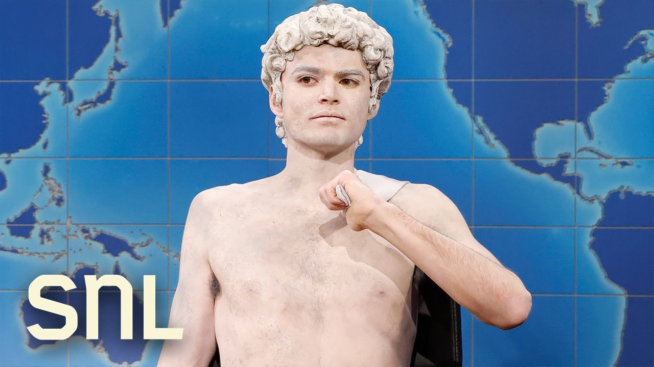 Weekend Update: Michelangelo's David Defends Art - SNL - YouTube