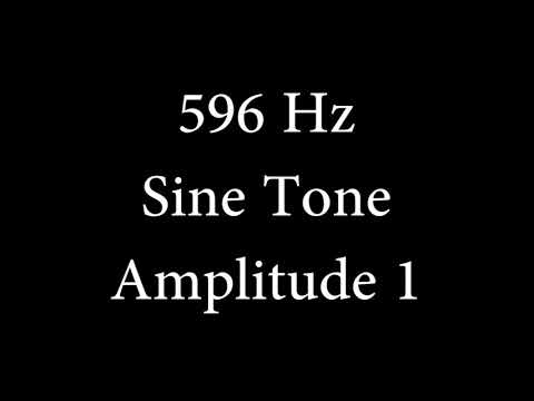 596 Hz Sine Tone Amplitude 1