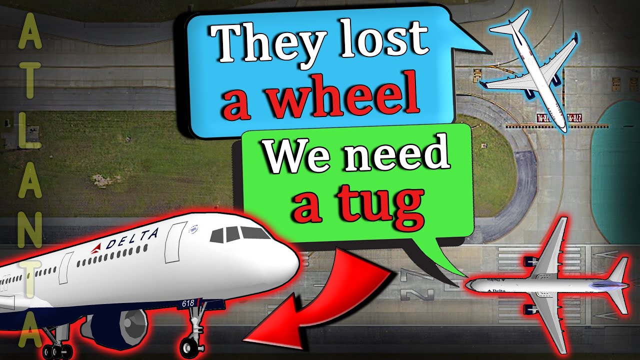 WHEEL COMES OFF Delta B757 before takeoff! | "It rolled down the runway ...