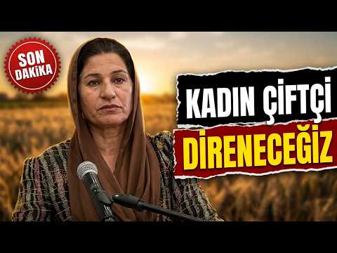 Fistan giyip kürsüye çıkan kadın çiftçi, kadınların yaşadığı sıkıntıları anlattı