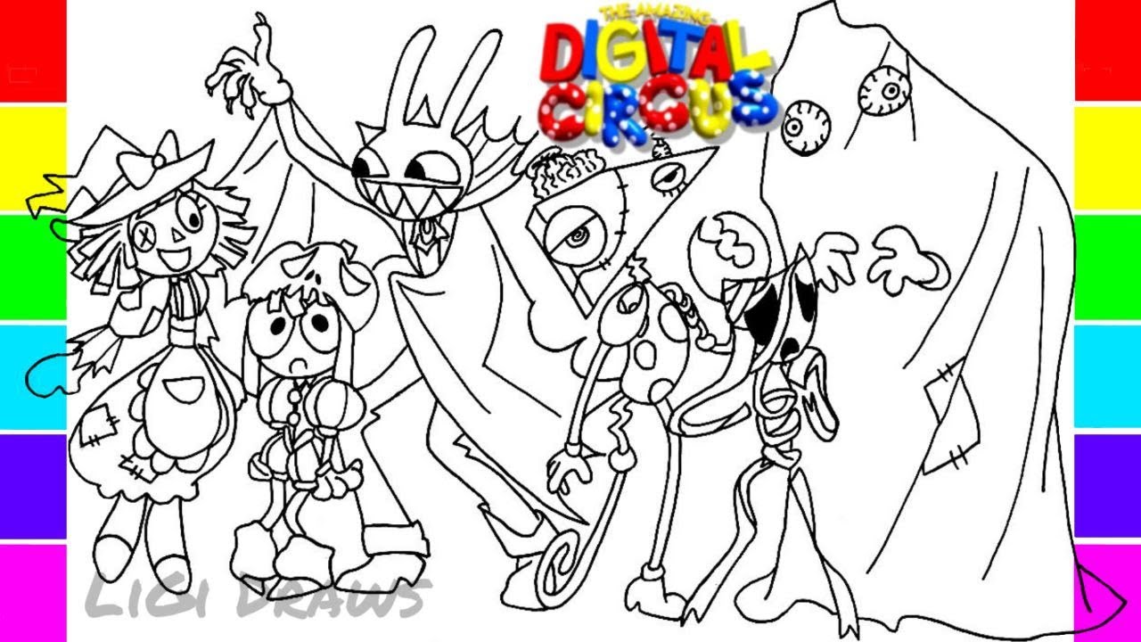 Color The Amazing Digital Circus Coloring Pages How to Color ALL ...