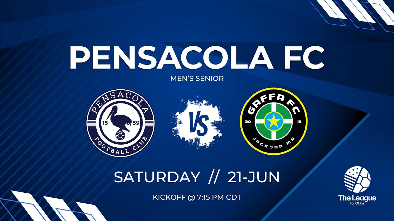 Pensacola FC Men's Senior vs Gaffa FC 21-JUN-25 - YouTube