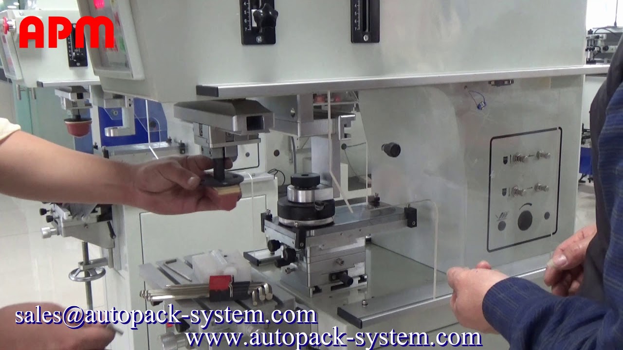 How to install the ink cups and pad for the pad printer - YouTube