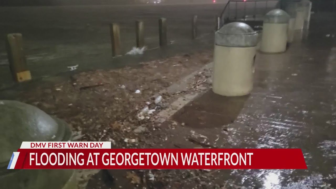 Flooding at Georgetown waterfront - YouTube