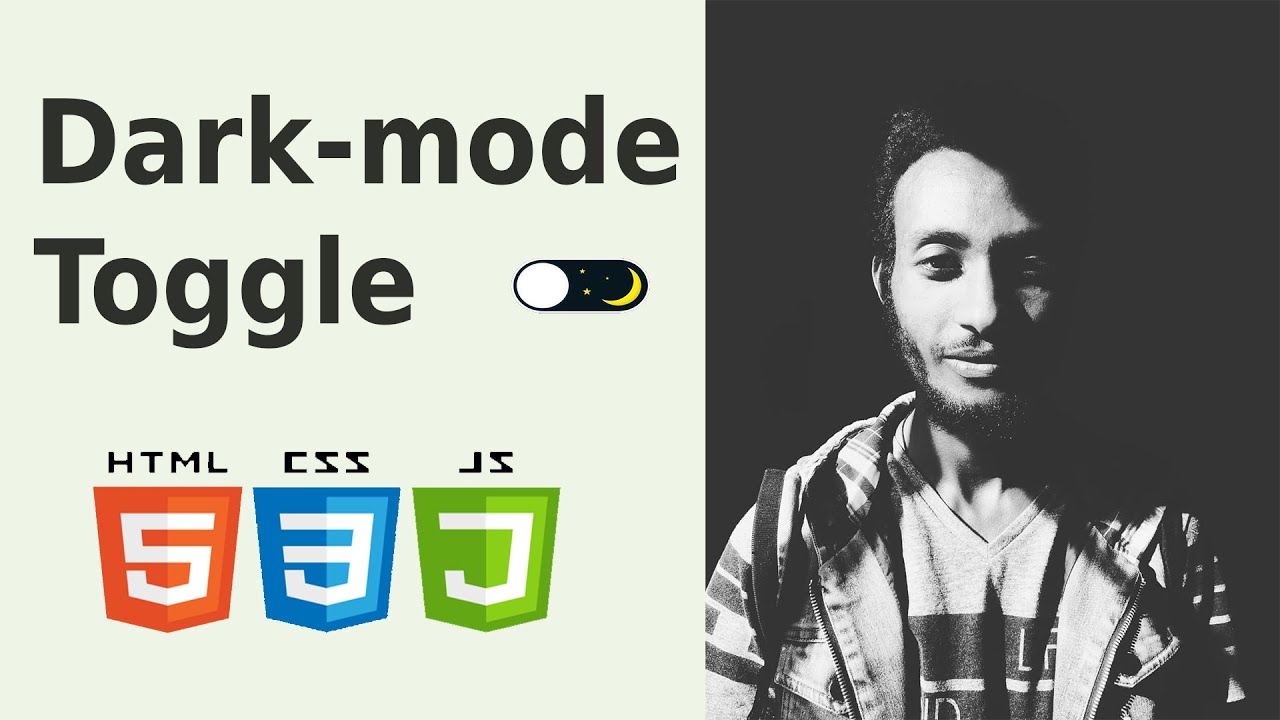 How to create a dark-mode Toggle using JavaScript | 2022 - YouTube
