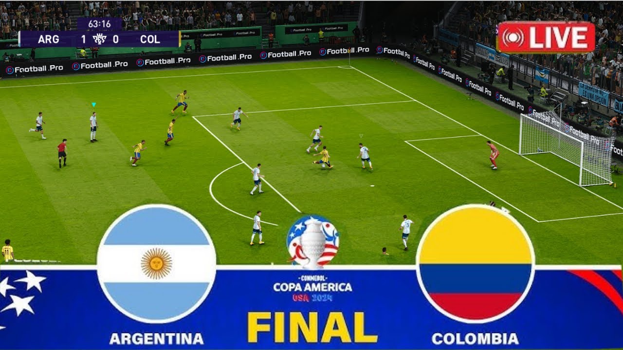 🔴LIVE : ARGENTINA vs Colombia I COPA AMERICA 2024 I FINAL STREAMING ...