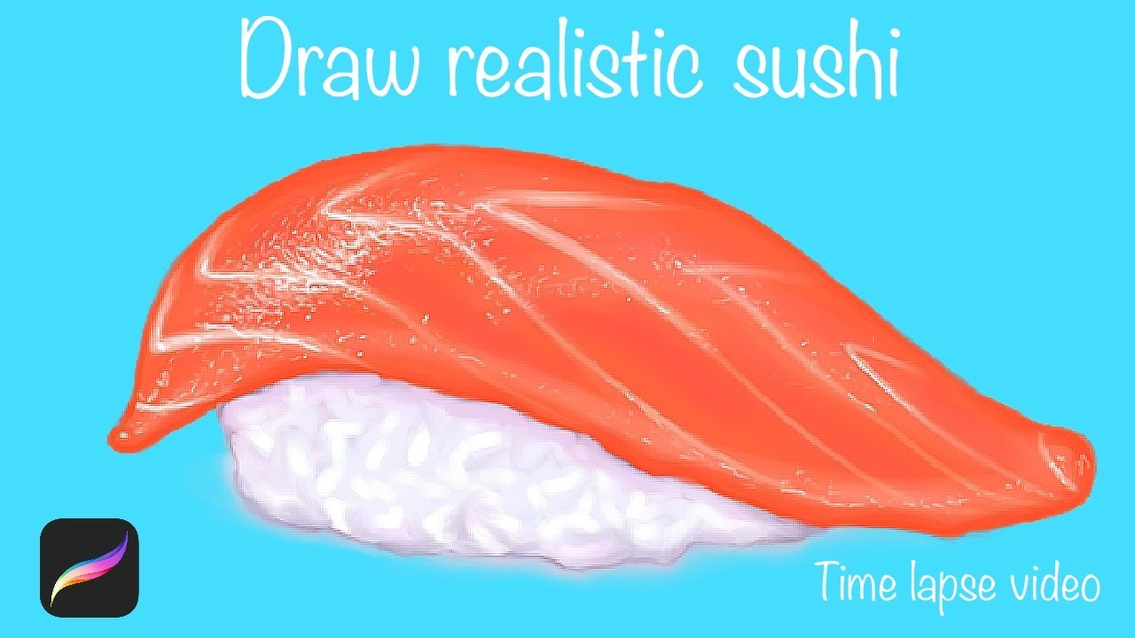 DashikiArts Drawing realistic sushi - YouTube
