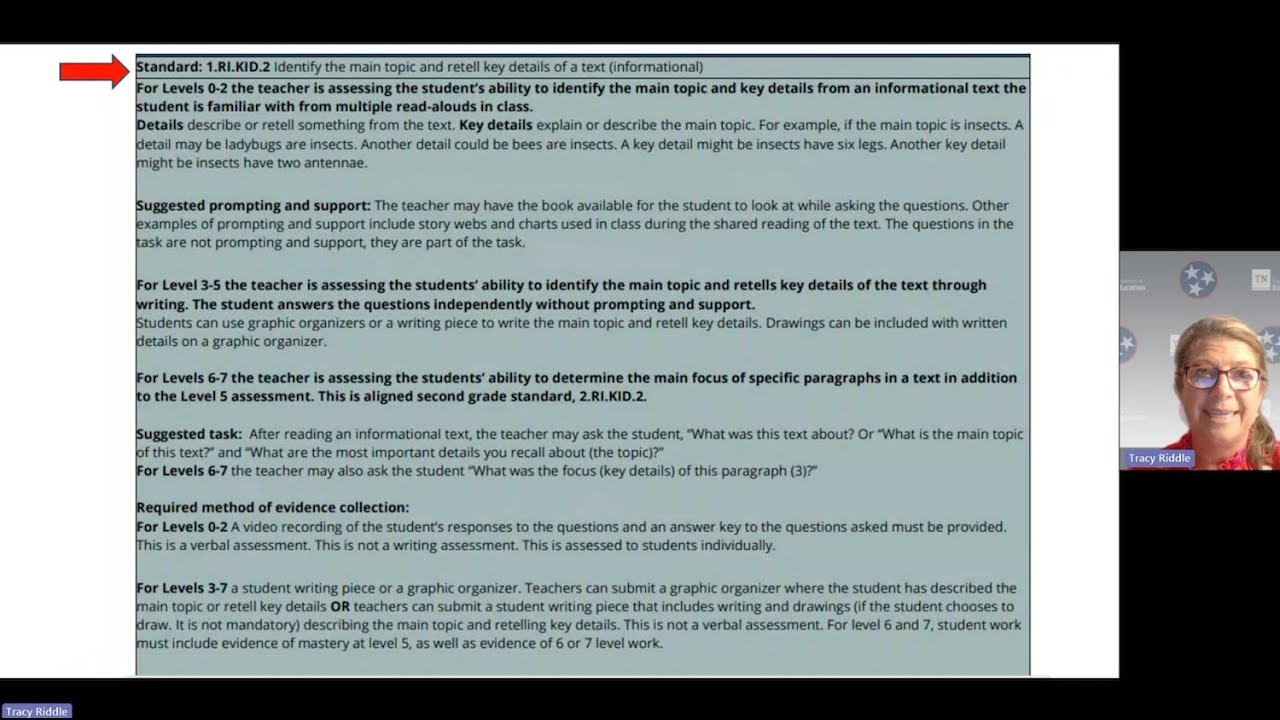 Standard 1.RI.KID.2 - YouTube