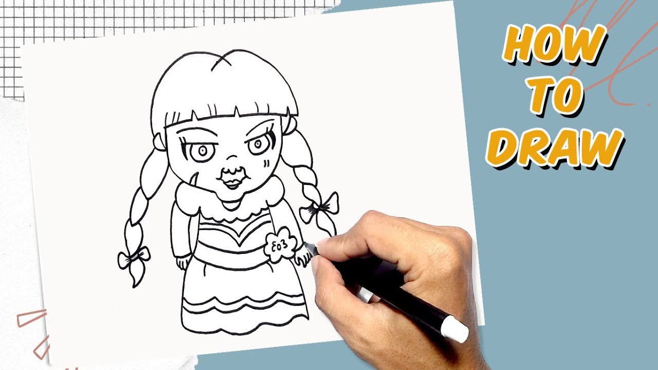 How to Draw Annabelle || Annabelle The conjuring - YouTube
