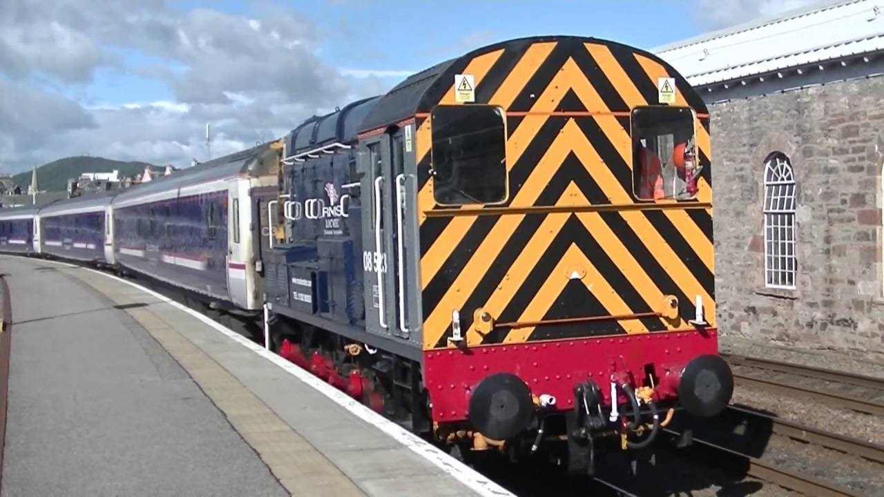 Caledonian Sleeper movements at Inverness(class 66,73,08) 01/07/16 ...