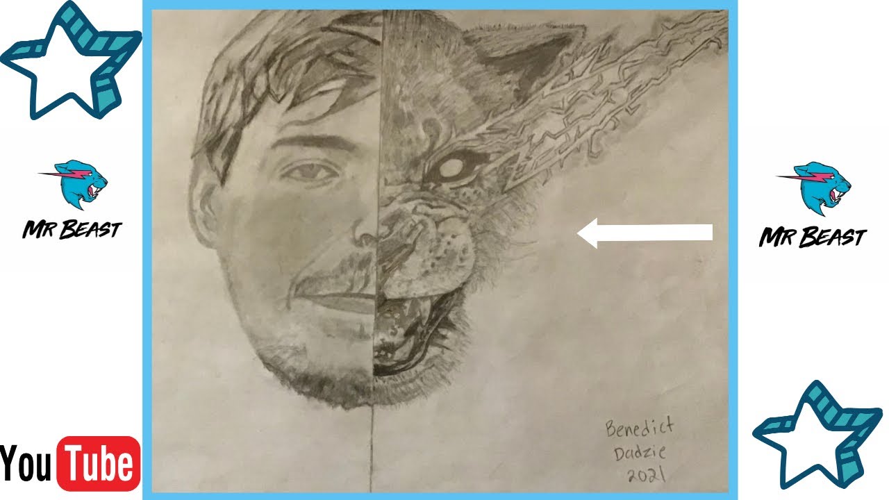 how to draw Mr. Beast - YouTube