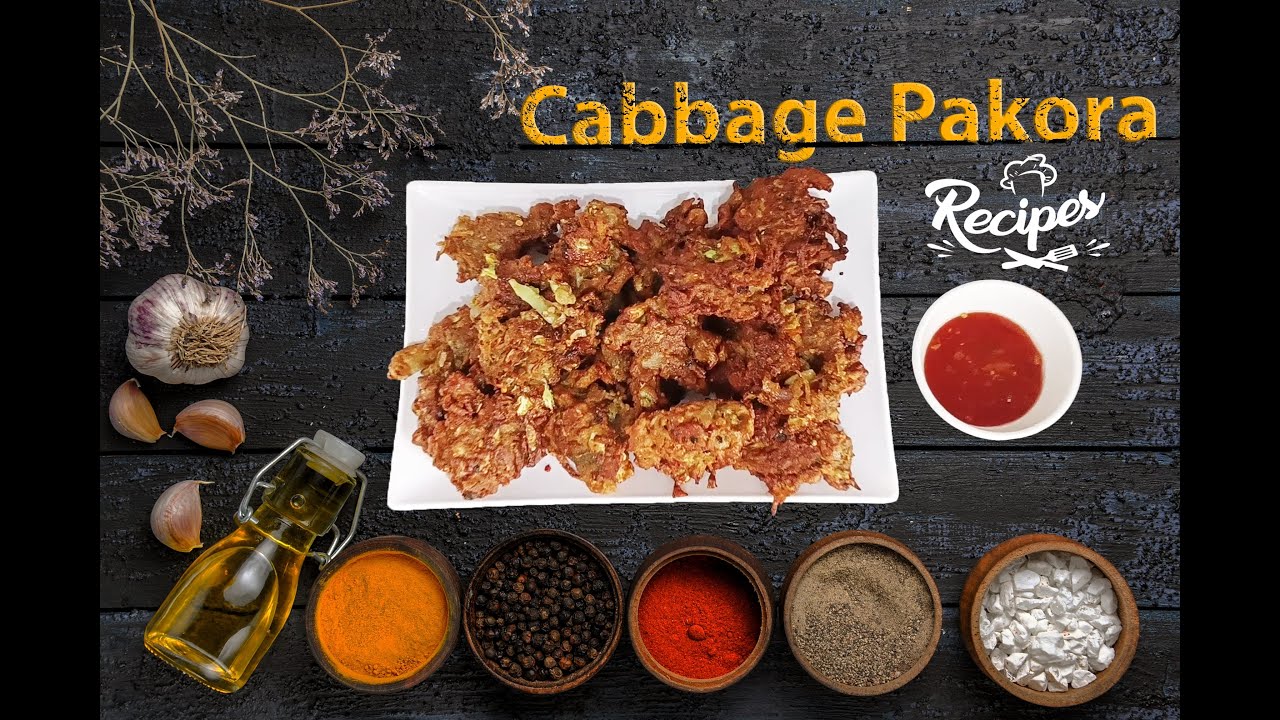 Homemade Cabbage Pakora Recipe [ Crispy Cabbage Bites ] Easy-To-Make ...