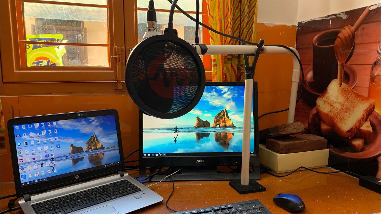 DIY Making Mic Stand (Adjustable and Revolving) At Home Using PVC Pipes ...