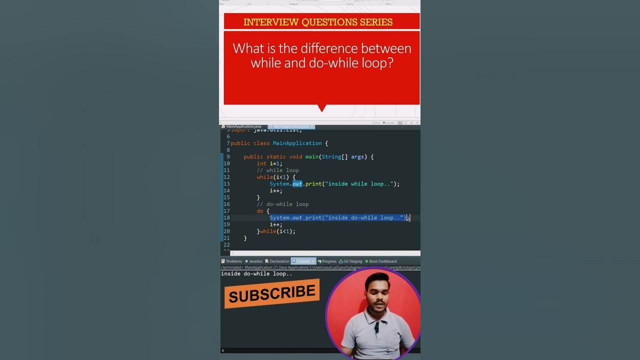 Difference between while and do-while? #interview #javainterview #ytshort #trending - YouTube