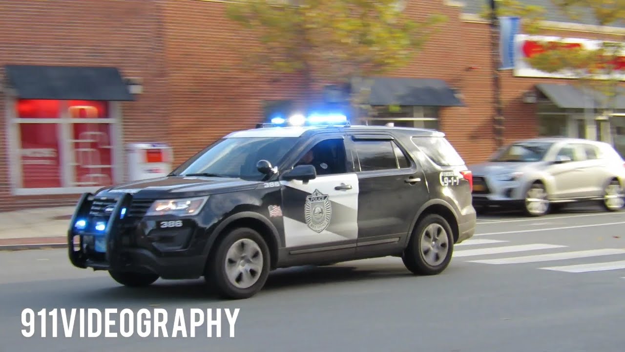 Belmont Police Department Car 386 Responding - YouTube