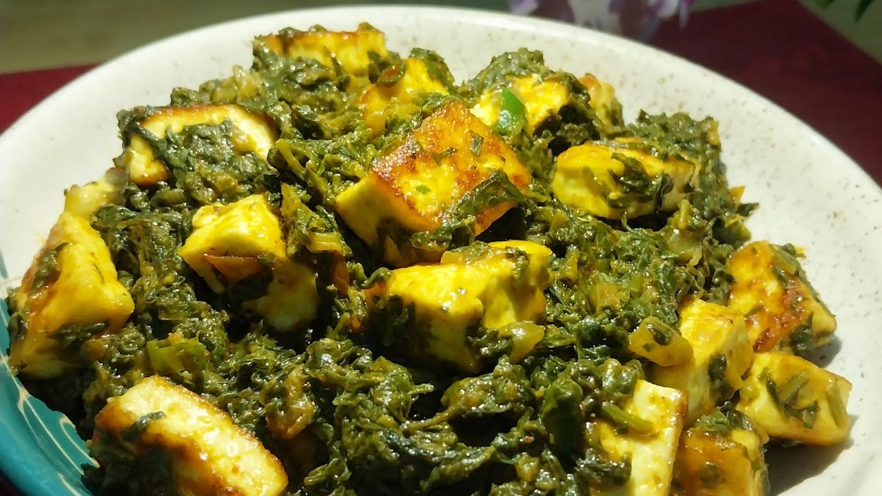 Palak Paneer ki Dry Sabzi || Kashmiri Style Palak Paneer || lunch ...