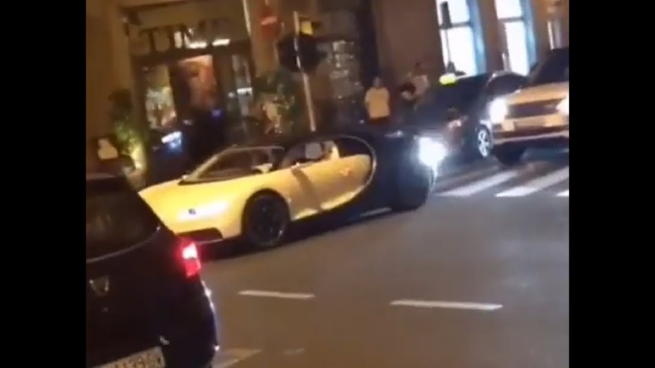 Bugatti Chiron - ACCIDENT, scratched front bumper in Zagreb! - YouTube