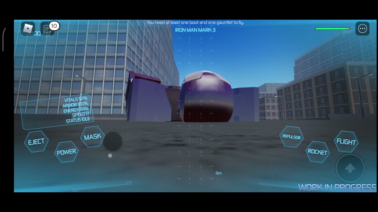 playing iron man simulator - YouTube