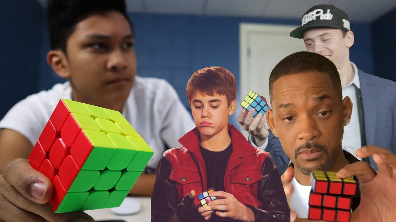 Racing CELEBRITIES on the Rubik's cube! - YouTube