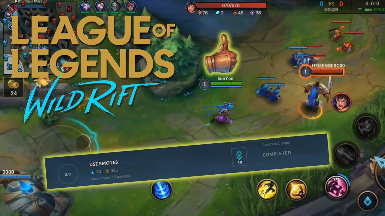 USE EMOTES MISSION - LOL WILD RIFT | HOW TO USE EMOTES IN LOL WILDRIFT ...