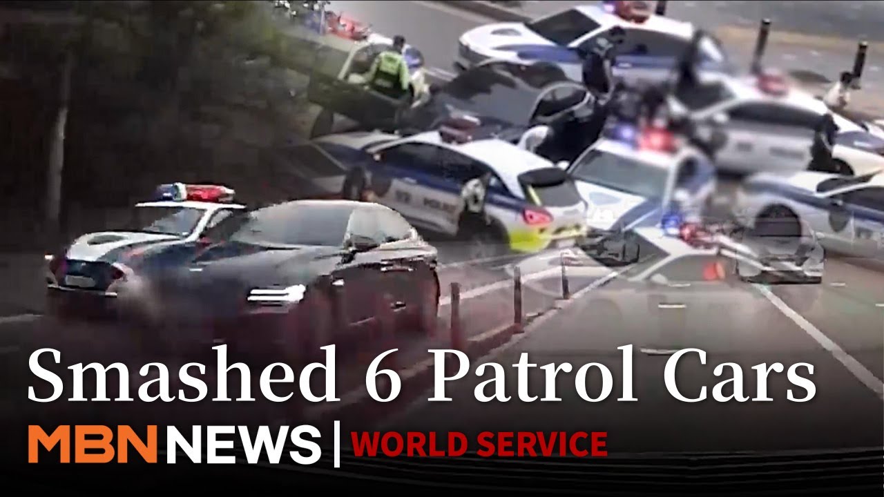 Crazy Car Chase: Female Driver Crashes Into 6 Police Vehicles Before ...