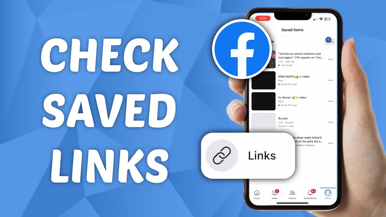 How to Open Saved Links in Facebook - YouTube