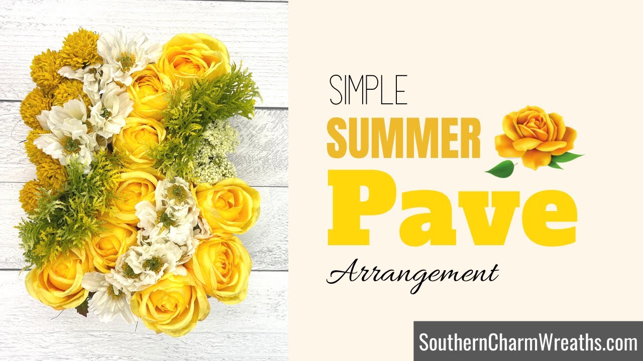 DIY Silk Flower Pavé Table Arrangement | Simple Summer Faux Flower ...