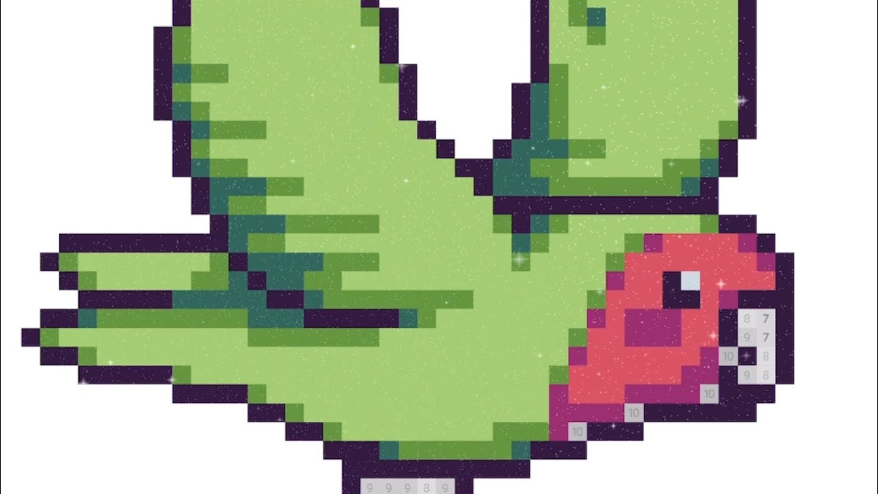 Flying bird pixel kolors - YouTube