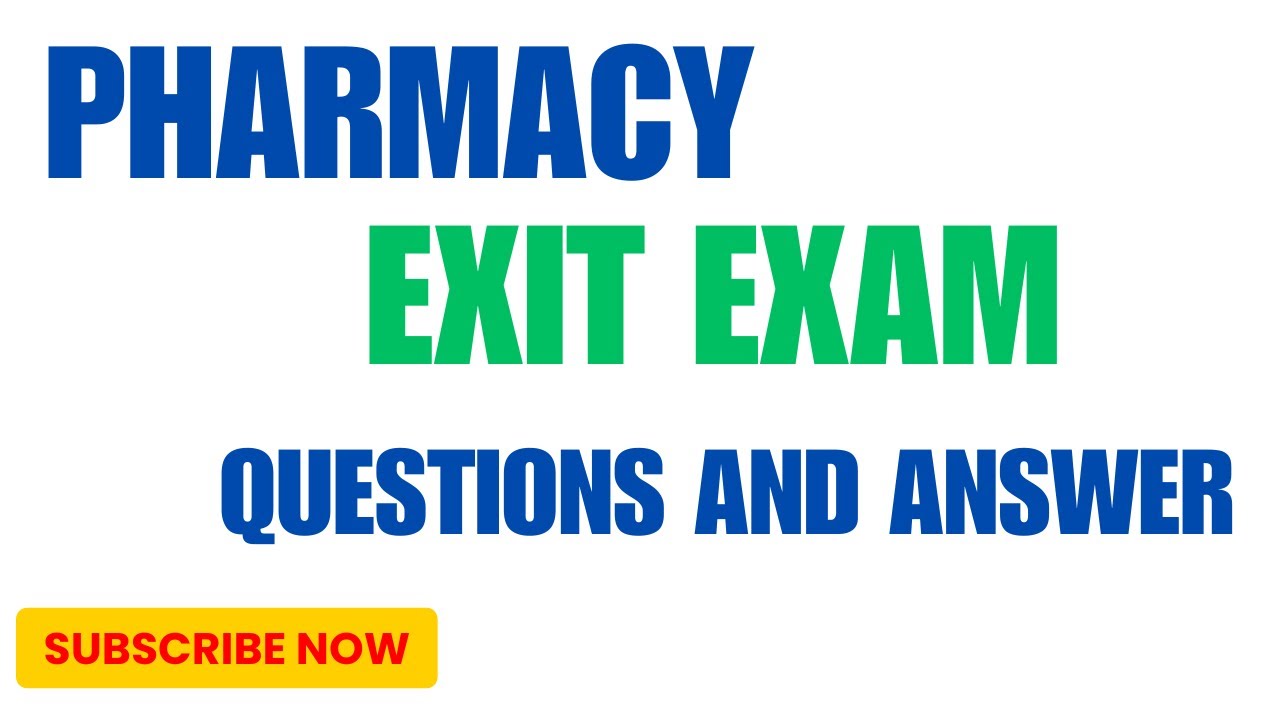 Pharmacy Exit Exam - YouTube