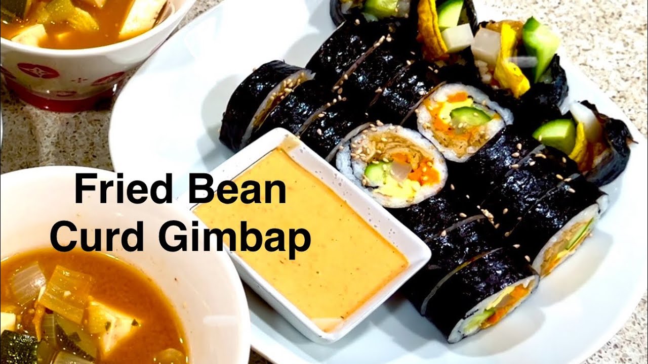 Fried Bean Curd Gimbap (유부김밥) l Ft. Soybean Paste Soup l K-food l Home ...
