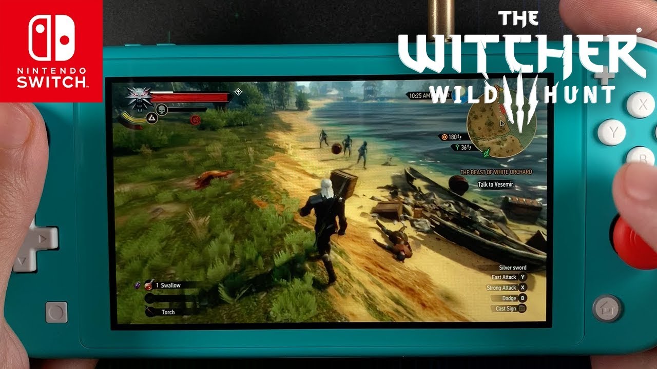 Witcher 3 on the Nintendo Switch Lite - part 5 - YouTube