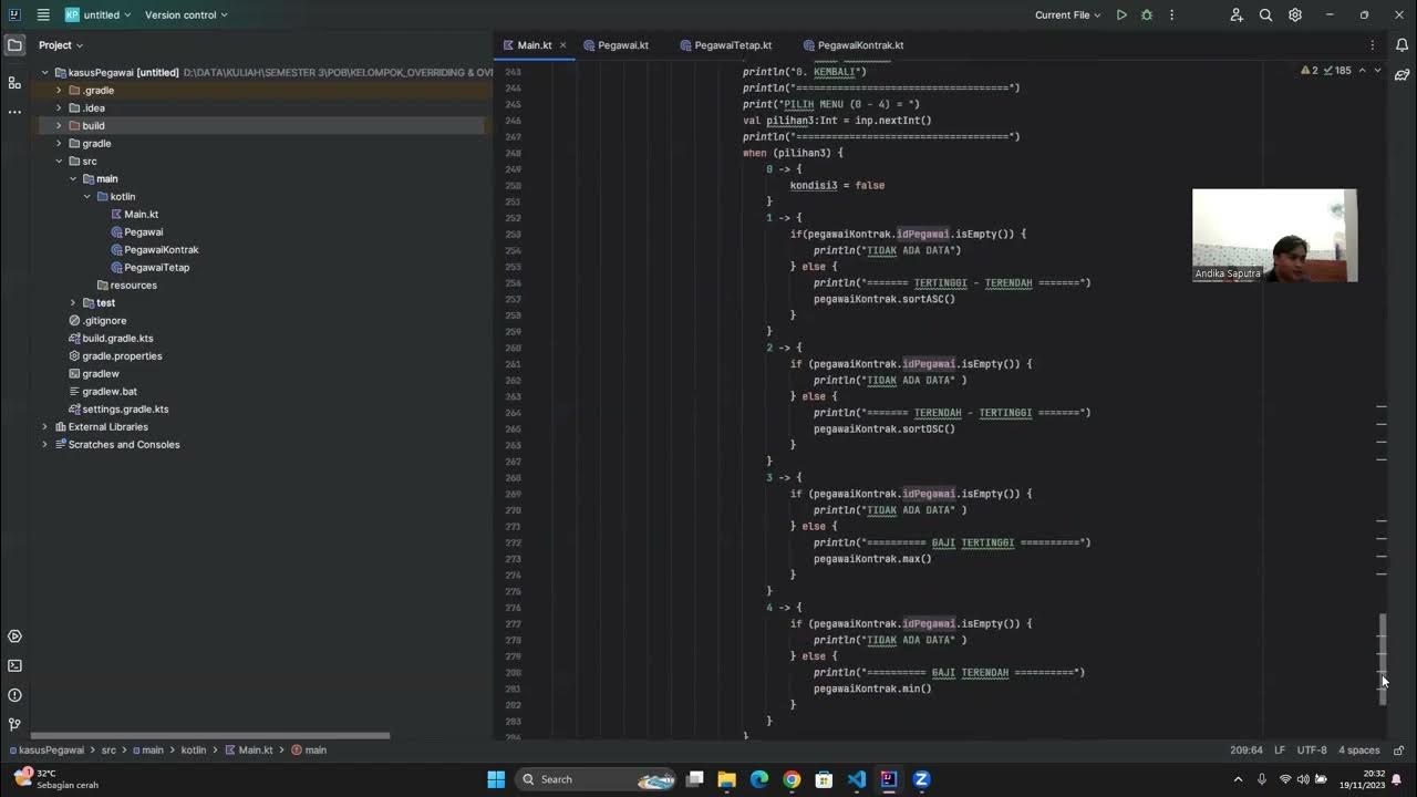Case Study Overloading, Overriding with MutableList by Andika dkk - YouTube