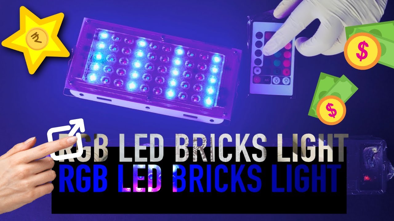 50w RGB led brick light remote | ip65 flood light out door lamp ...