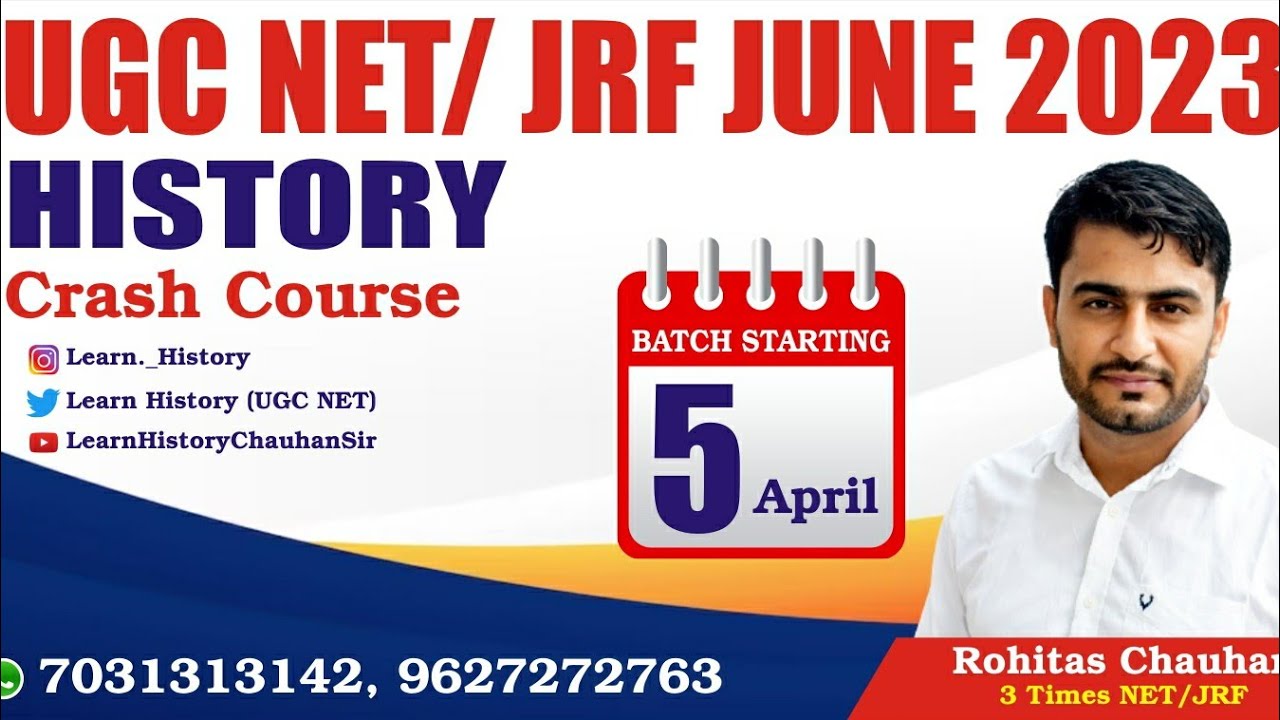UGC NET / JRF June 2023 Crash Course ।। History ।। NTA NET HISTORY ...