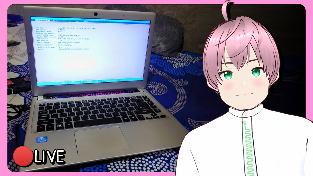 Live install ulang windows di laptop jadul keluaran 2011 [vTuber ...
