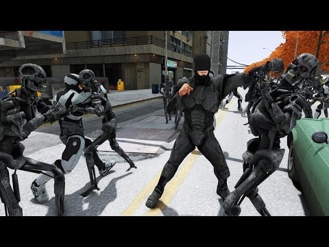 ROBOCOP VS TERMINATOR - EPIC BATTLE - Grand Theft Auto
