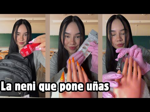 Te hago las uñas 💅 en la escuela 🏫 | ASMR Poniéndote uñas | ASMR Relajante para dormir | Role Play