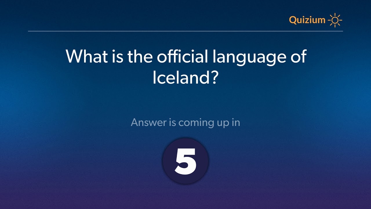 What is the official language of Iceland? Iceland Quiz - YouTube