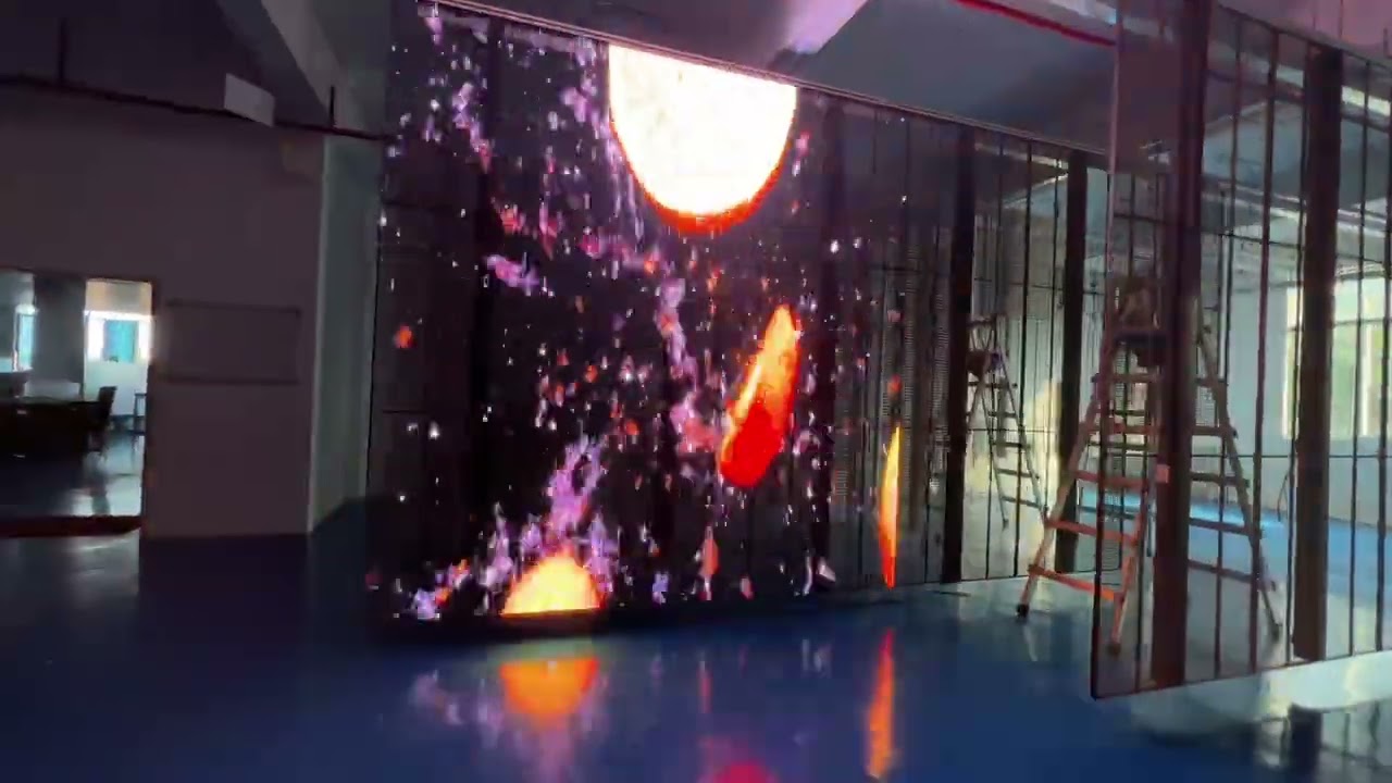 3x3m, P3.9 x7.8mm Transparent LED Display - YouTube