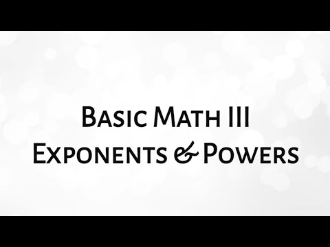 Exponents And Powers (Basic Algebra) - YouTube