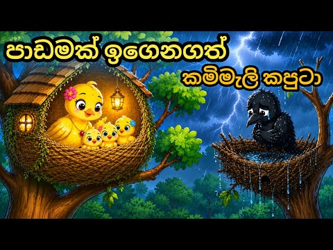 කමිමැලි කපුටා ඉගෙනගතු පාඩම..sinhala new cartoon story. #sinhalacartoon #kathandara #katun #kartun 
