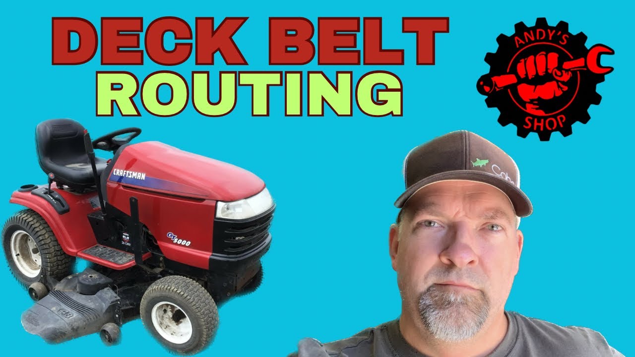 Craftsman GT5000 Deck Belt Routing YouTube Craftsman GT5000 Deck Belt Routing YouTube