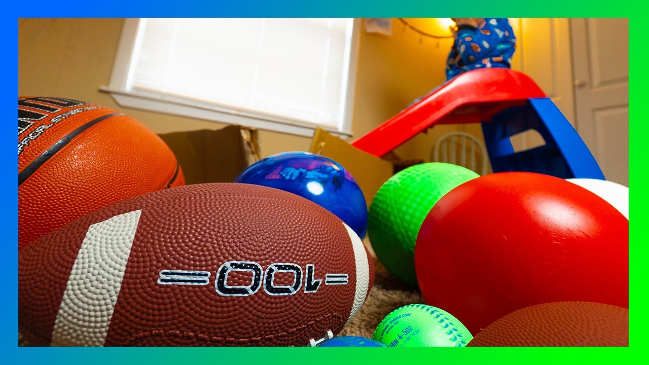 learn different sports balls - Ball Names Down the Slide - YouTube