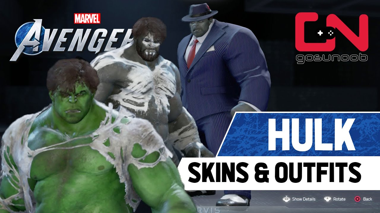 HULK All Unlockable Skins & Outfits Marvel's Avengers Showcase - YouTube