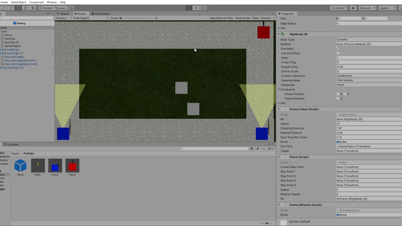 realistic death in unity 2d - YouTube