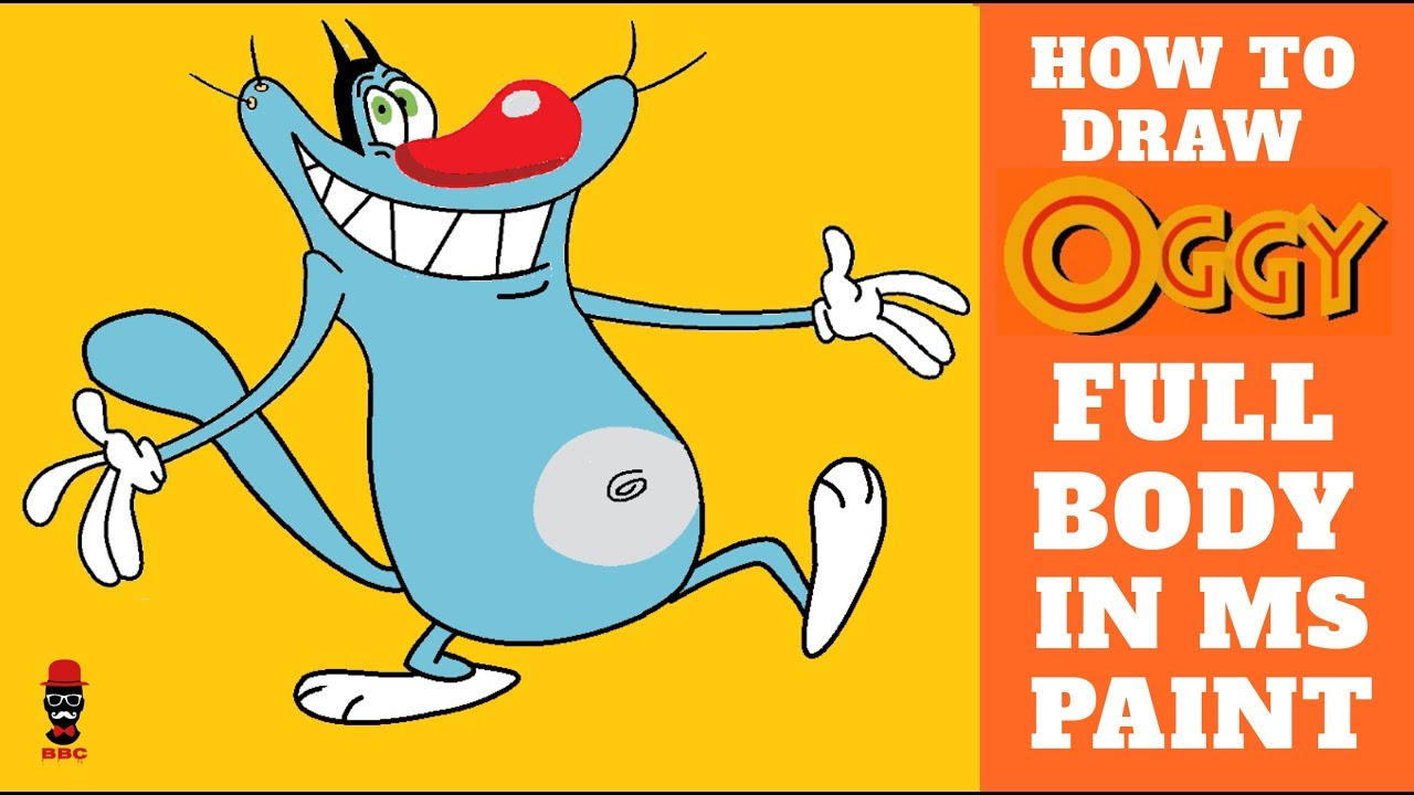 HOW TO DRAW OGGY FULL BODY VERY EASILY IN MS PAINT - YouTube