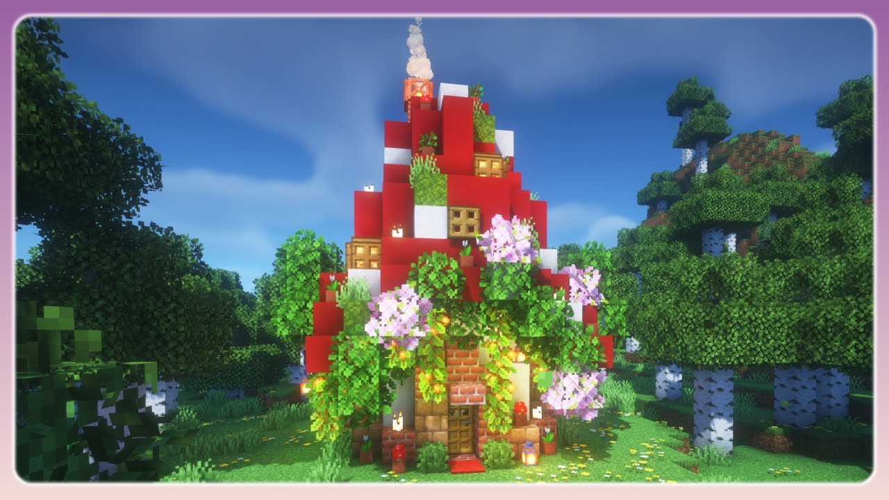 How to build a Mushroom House in Minecraft 🍄🌿 | Easy Fairy House ...