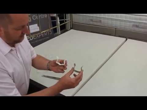 Joining the two halves of a divan bed base